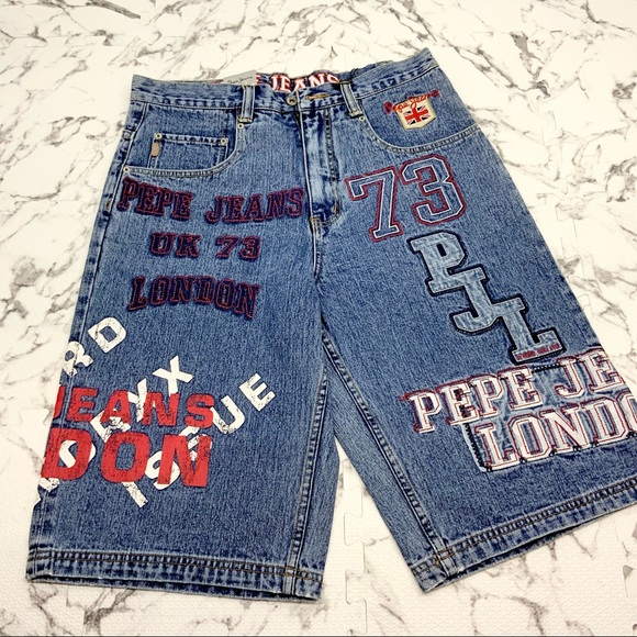 Pepe Jeans | Shorts | Mens Pepe Jeans Mid Blue Denim Short | Poshmark